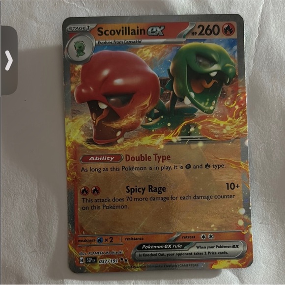 Pokemon | Toys | Pokemon Scovillain Ex Card Fiery Red And Lush Green ...